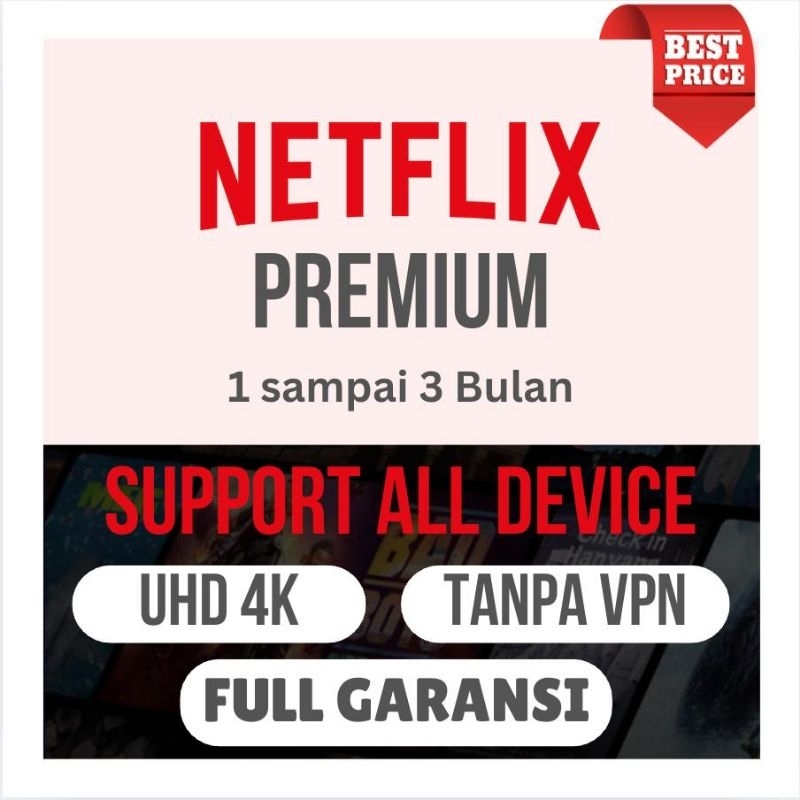 Jual NETFLIXX BULANAN FULLL GARANSI ANTI LIMIT SCREEN | Shopee Indonesia