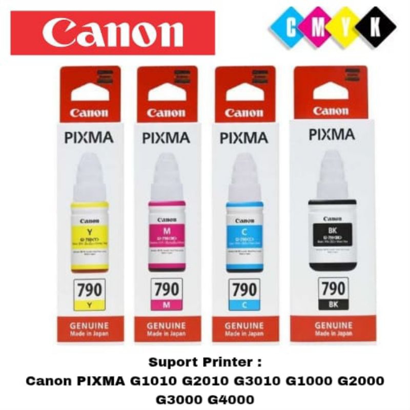 Jual 1SET TINTA CANON GI-790 ORIGINAL G1010/2010/G3010/G1000/G2000 ...