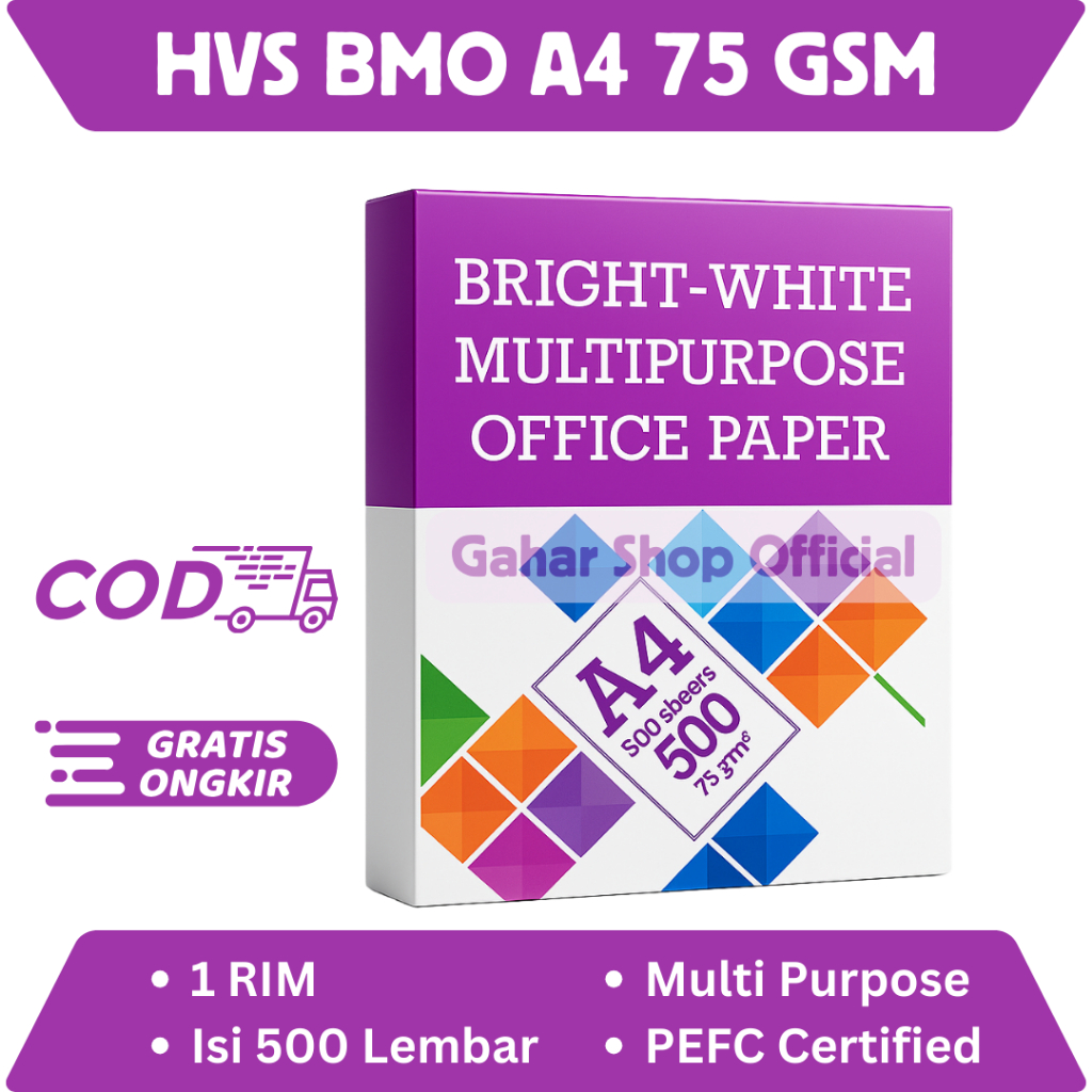 Jual Kertas HVS BMO A4 75 GSM | Kualitas Premium Untuk Hasil Cetak ...