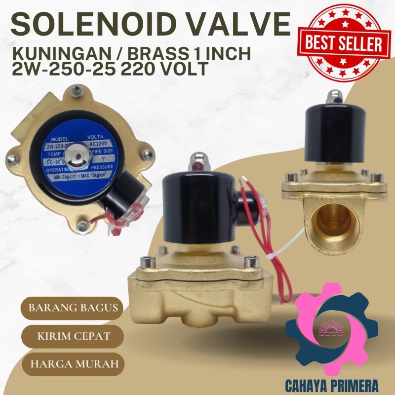 Jual Solenoid Valve 1 inchi kuningan brass 2W-250-25 | Shopee Indonesia