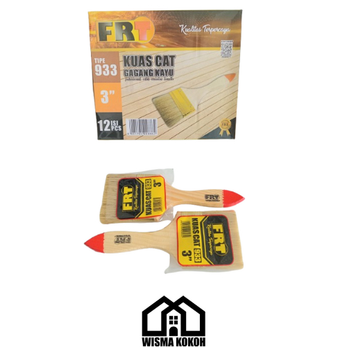 Jual 1 DOS (12 PCS) FRT/GRT KUAS CAT KAYU / KUAS CAT TEMBOK UK 3" (Inch ...