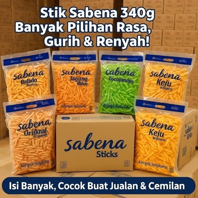 Jual SABENA STIK 340g | Snack Stik Renyah Aneka Rasa – Balado, Jagung ...