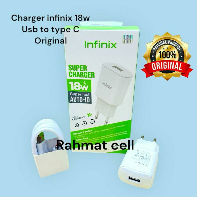 Jual CHARGER INFINIX 18W TYPE C FAST CHARGING ORIGINAL ALL TYPE INFINIX ...