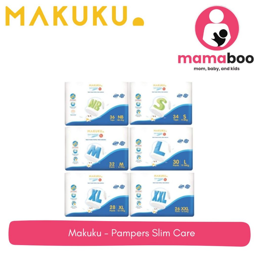 Jual Makuku - Sap Diapers Slim Care Pants | Shopee Indonesia
