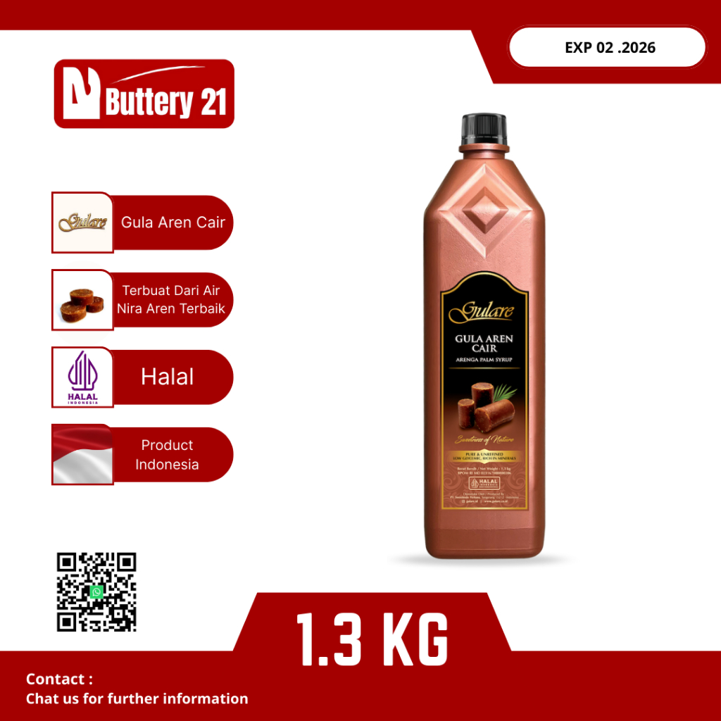 Jual GULARE PALM SUGAR SYRUP 1.3 KG/GULA AREN CAIR/ARENGA PALM SYRUP ...