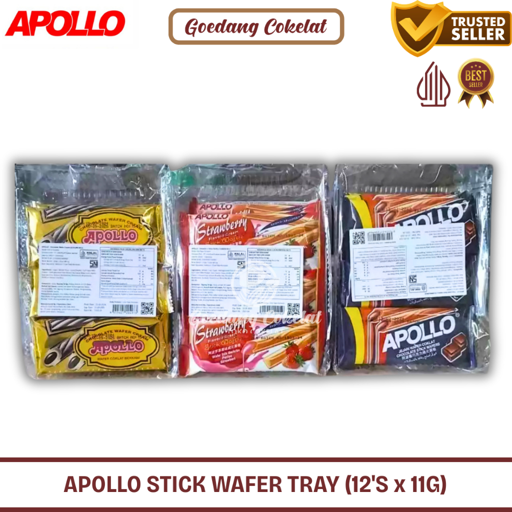 Jual APOLLO Chocolate Strawberry Stick Wafer Rasa Strawberry Coklat ...