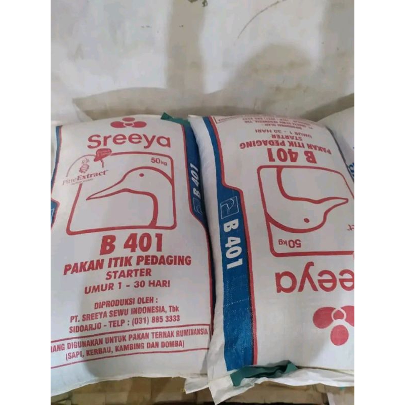 Jual SREEYA PAKAN ITIK ENTOK BEBEK RAS PEDAGING STARTER B401 SREEYA 15 ...