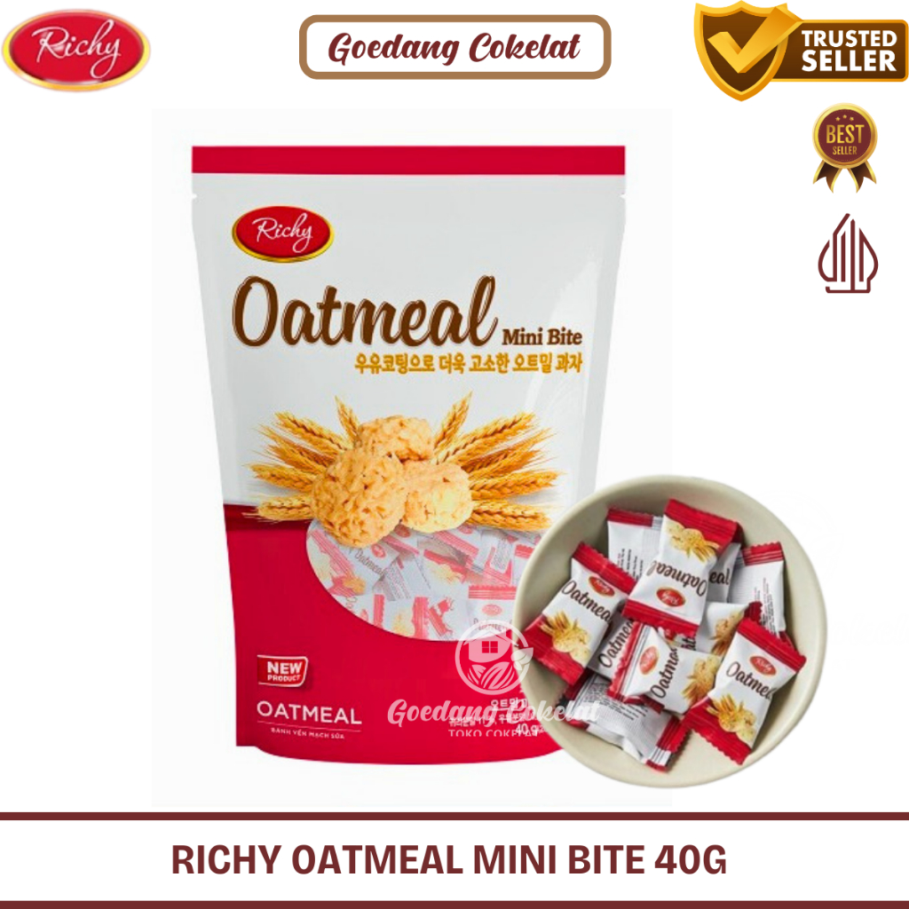 Jual Richy Oatmeal Mini Bite Oat Sereal Instant Oatmeal Menu Sarapan ...