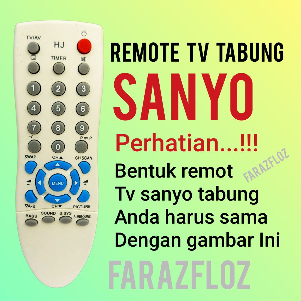 Jual Remote tv tabung SANYO crt layar kaca | Shopee Indonesia