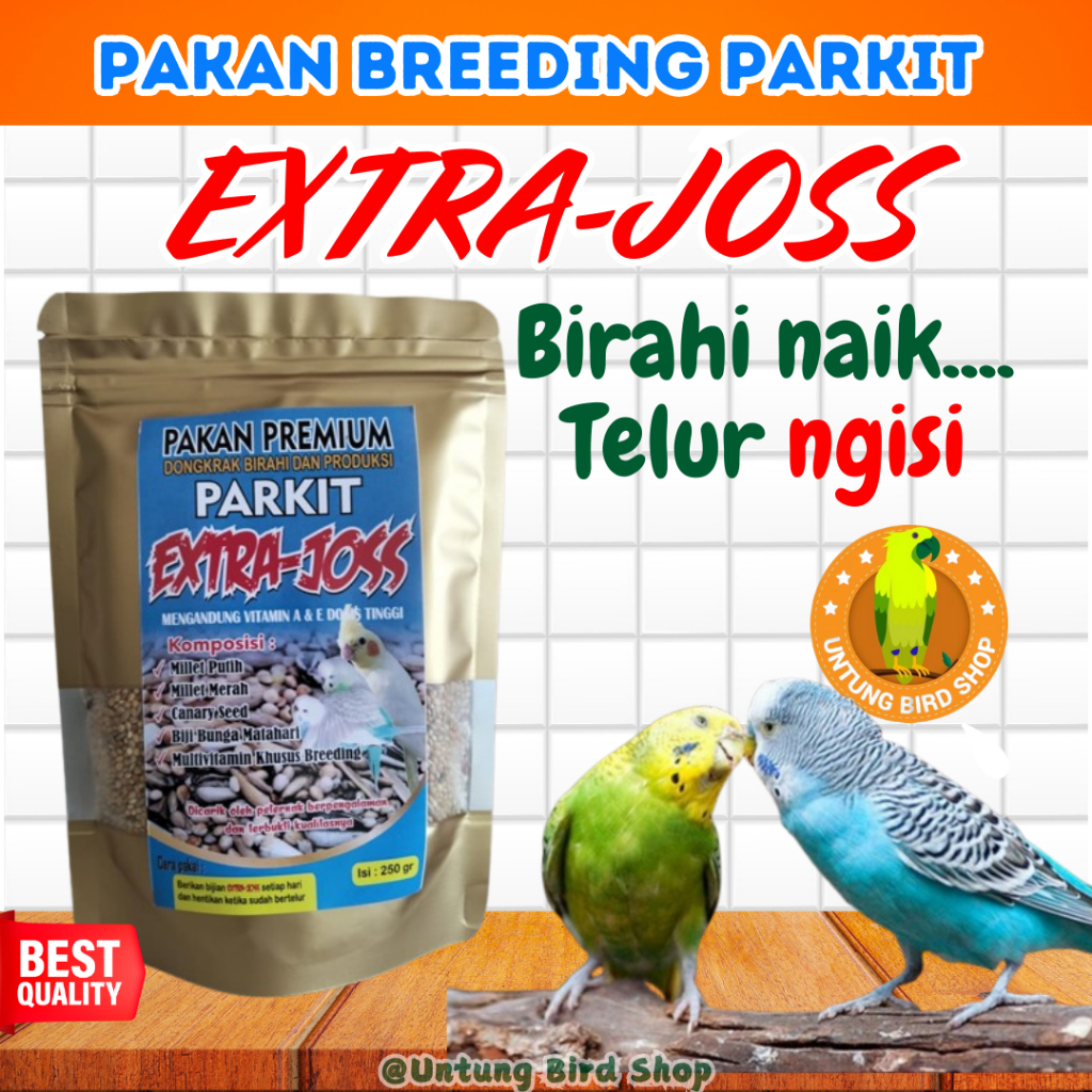 Jual Pakan Ternak Parkit Falk. Pakan Breeding Parkit. Pakan Extra Joss ...