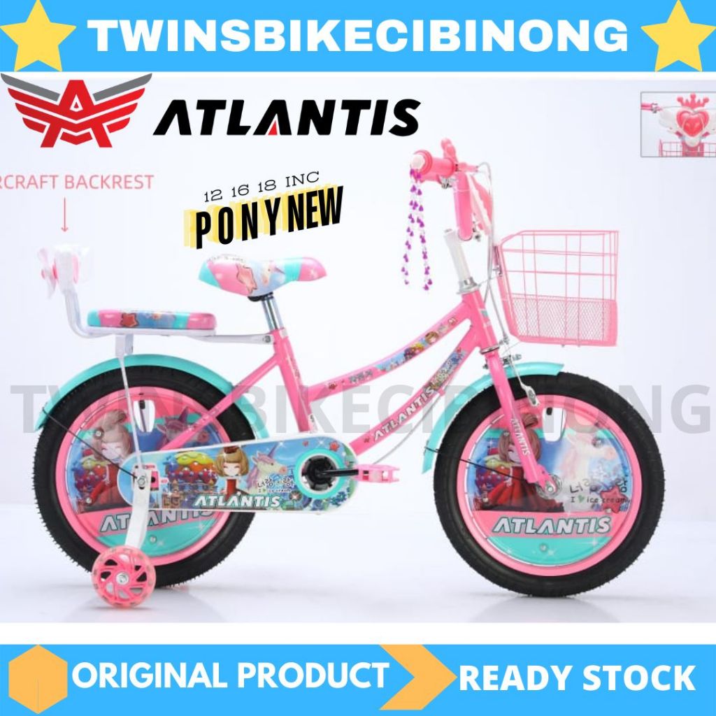 Jual Sepeda Anak Perempuan 12 16 18 Atlantis Pony New Music | Shopee ...