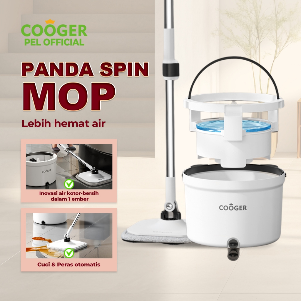 Jual COOGER Alat Pel Lantai Praktis Dapat Putar Otomatis 2 IN 1 Ember ...