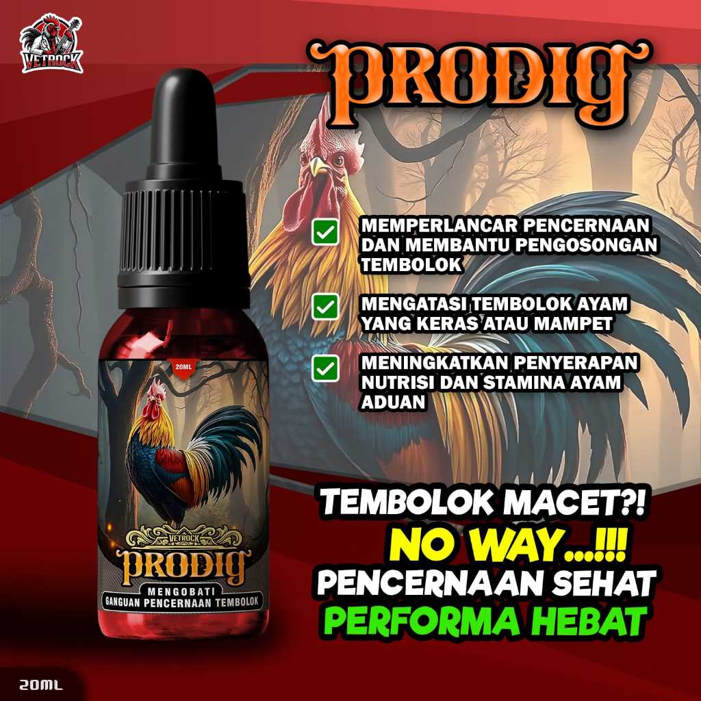Jual PRODIG – Suplemen Pencernaan & Pengosongan Tembolok Ayam Aduan ...