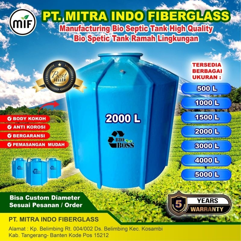 Jual ground tank 2000 liter bio boss | Shopee Indonesia