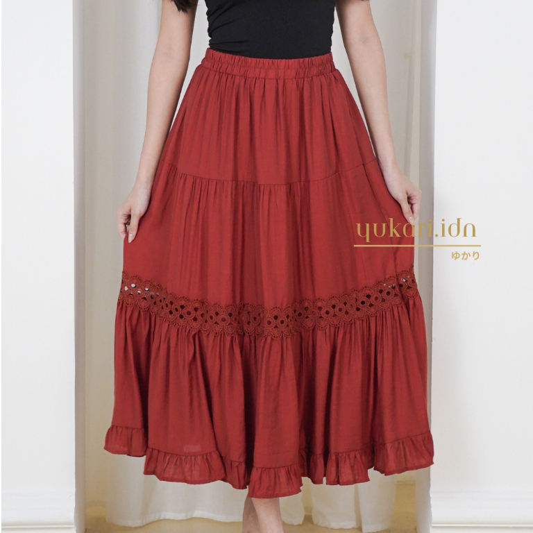 Jual BALERINA Rok Crinkle Bawahan Kekinian Premium Elegan Ruffle Susun ...