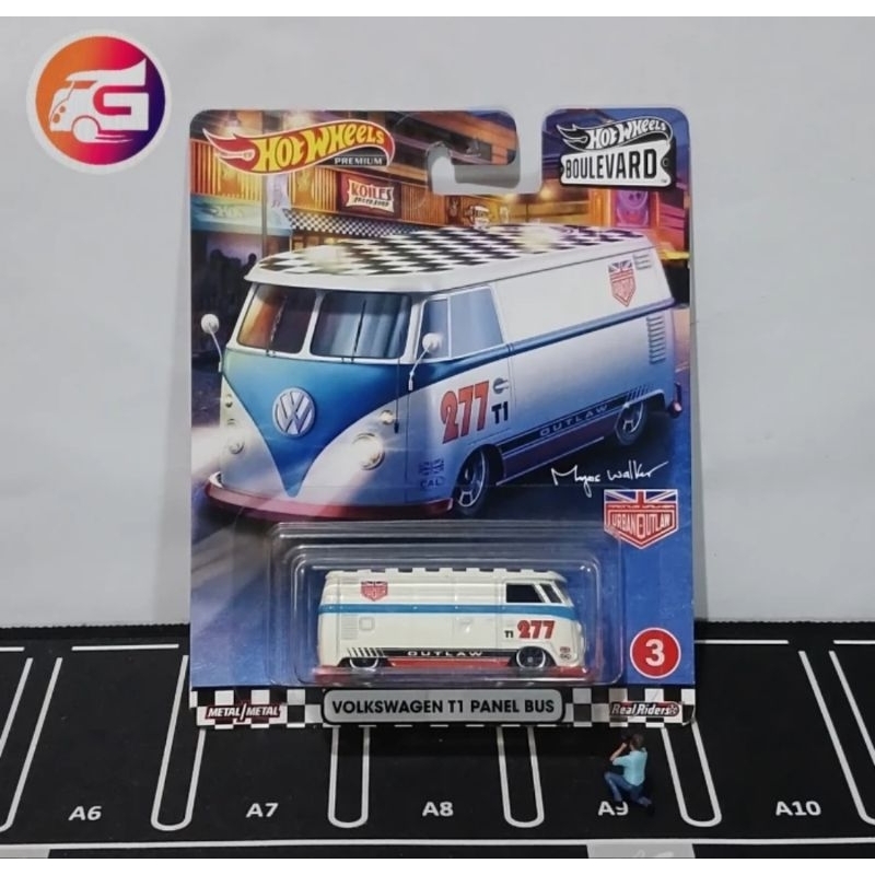 Jual Hot wheels premium volkswagen t1 panel bus urban outlaw boulevard ...