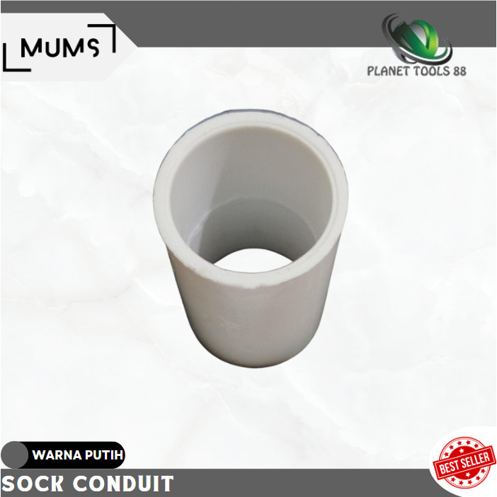Jual 10PCS SOCK SOK LURUS SAMBUNGAN PIPA LISTRIK CONDUIT KONDUIT 20 MM ...