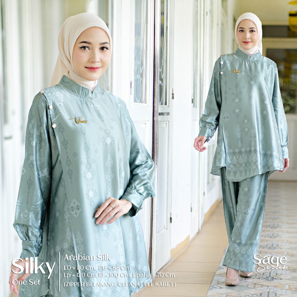 Jual Setulus Signature Silky Setelan Wanita Muslim Arabian Silk Motif ...
