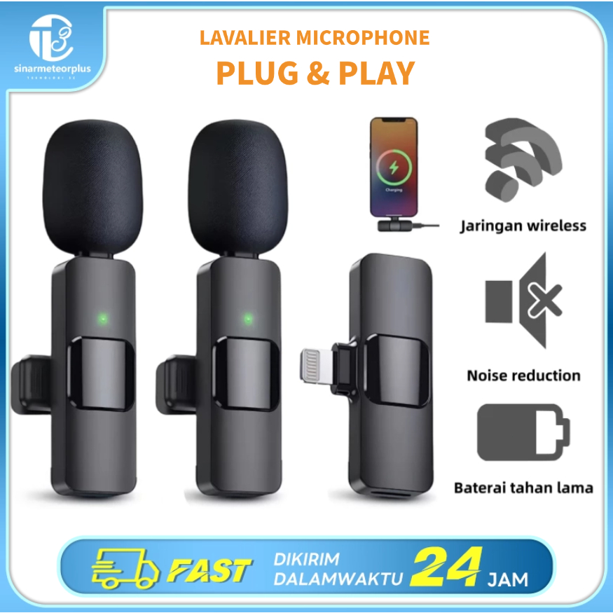 Jual TNW W16 /W17 2 In 1 Wireless Microphone Clip On Mic Portable ...