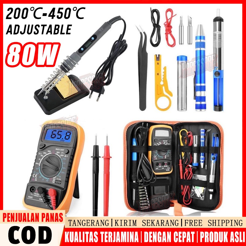 Jual Model terbaru 80W Paket Solder Listrik Lengkap Set Solder Listrik Lengkap dengan Multimeter ...