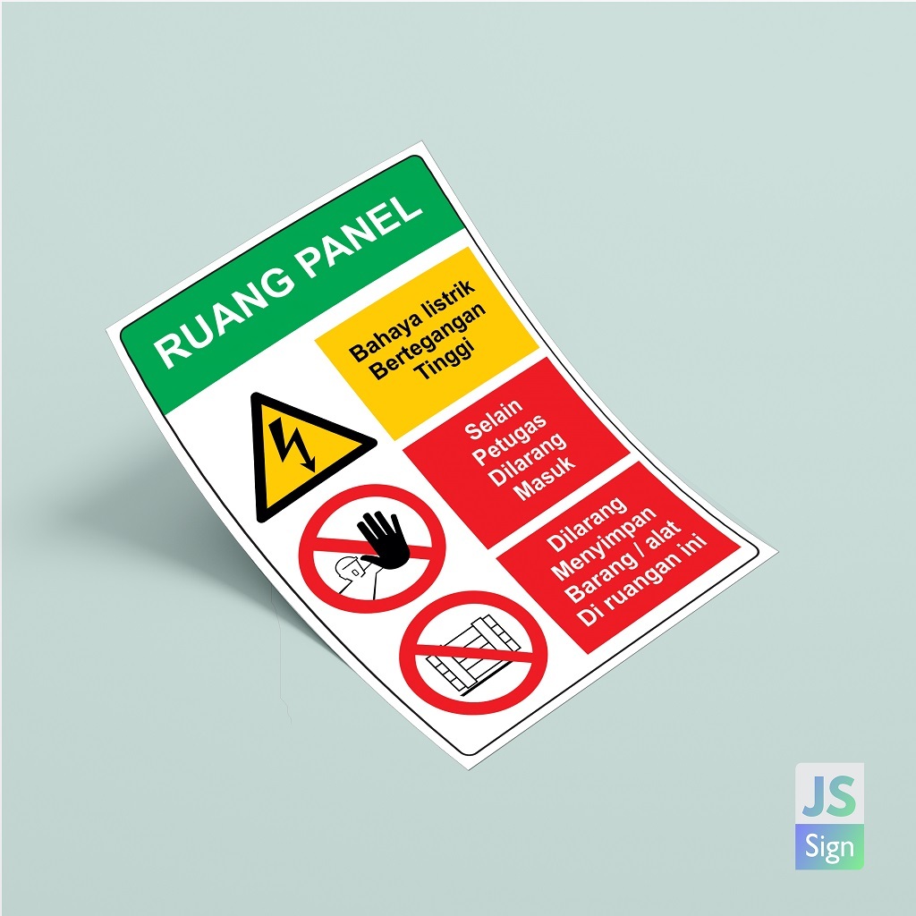 Jual STICKER K3 SAFETYSIGN AREA RUANG PANEL | Shopee Indonesia