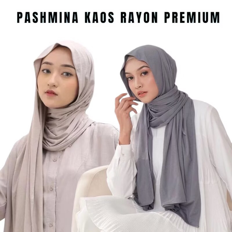 Jual [COD] PASHMINA KAOS RAYON FLOW STRECH PREMIUM || PASHMINA KAOS ...