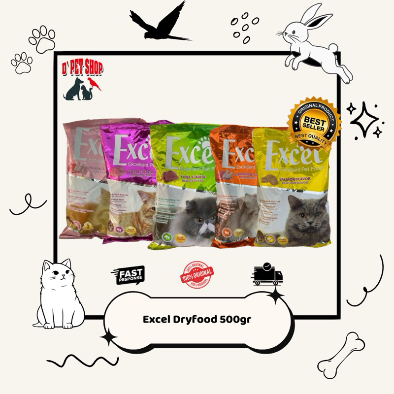 Jual Excel Dry Food Kucing 500gr – Mother Kitten & Adult Tuna Salmon ...