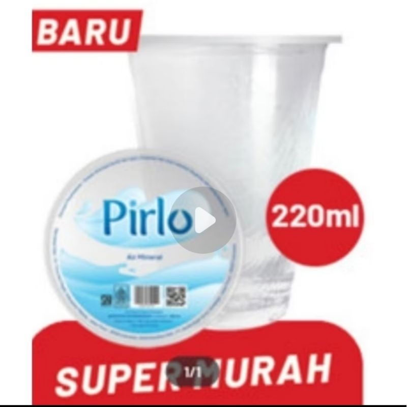 Jual Pirlo Air Minum Mineral Kemasan Gelas AMDK 48*220ml (1dus ...