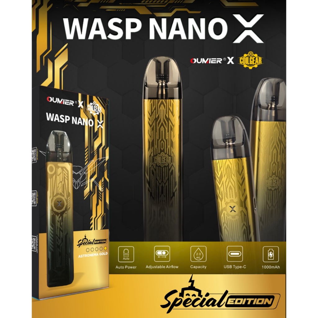 Jual Wasp Nano Pod X Coil Gear Special Edition Astronema Gold | Shopee ...