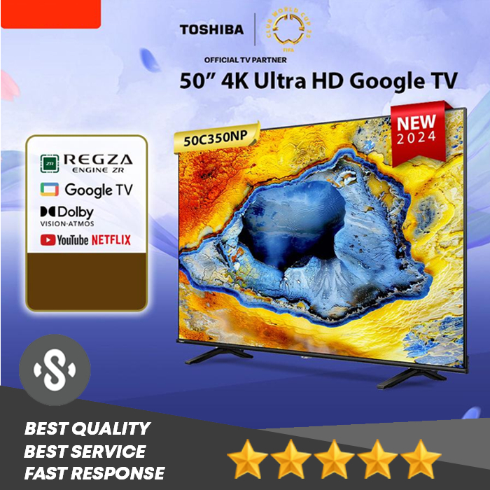 Jual TOSHIBA 50C350NP / 50 C350 NP SMART 4K UHD GTV DOLBY VISION-ATMOS 50 | Shopee Indonesia
