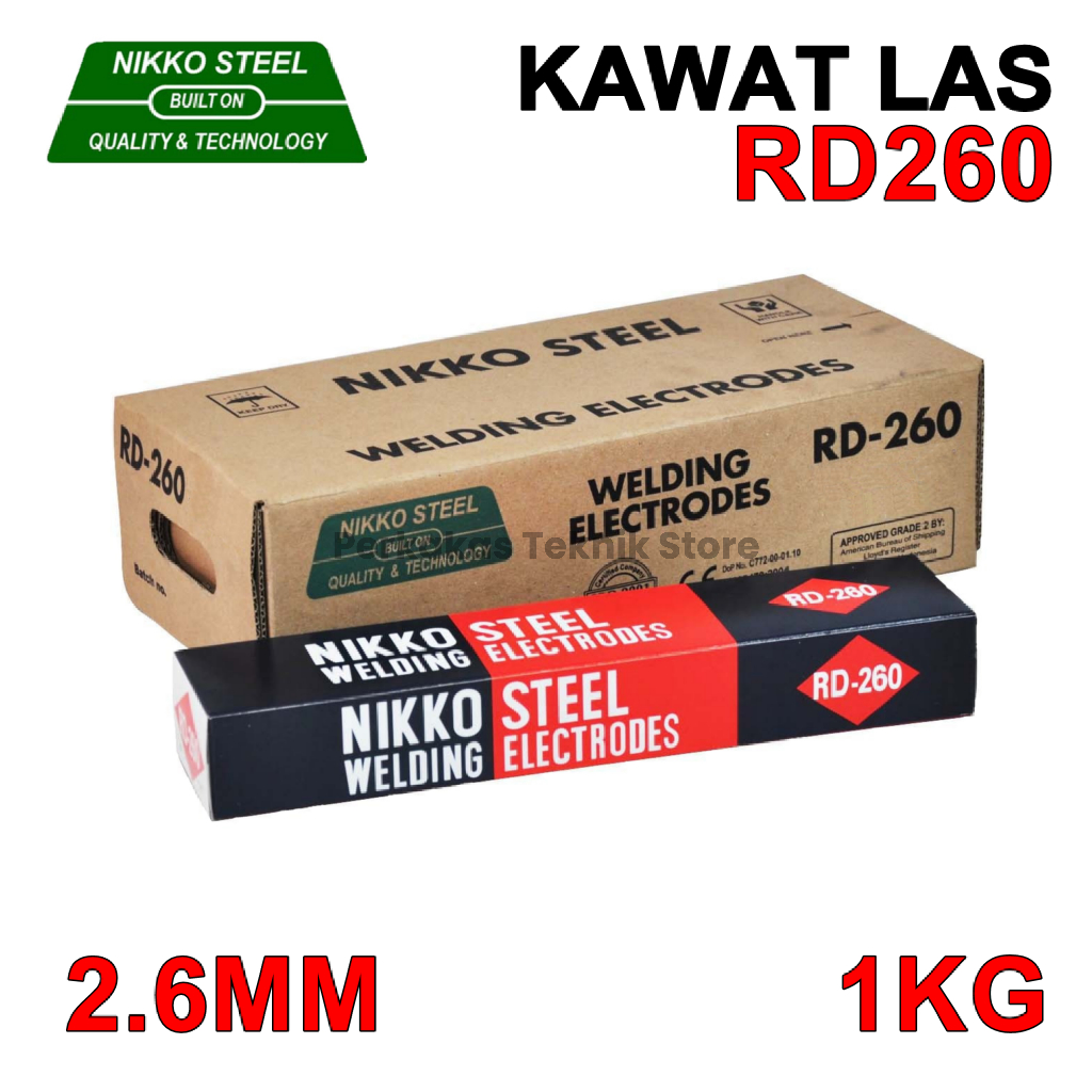 Jual Kawat Las 2.6mm RD260 NIKKO STEEL 2.6 X 350 Elektroda RD 260 2.6 mm Welding Listrik Kemasan ...