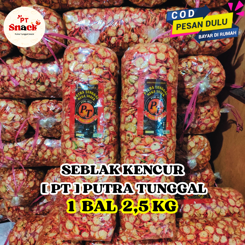 Jual Kerupuk Seblak Kencur 2.5 Kg PT Putra Tunggal Snack Cemilan Enak ...