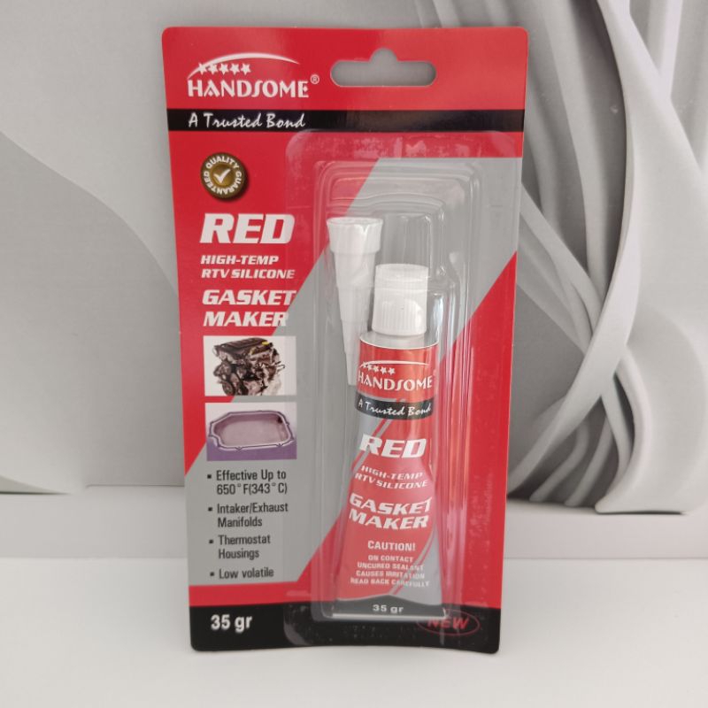 Jual LEM RED HANDSOME 35 GRAM HIGH TEMP RTV SILICONE GASKET MARKER ...