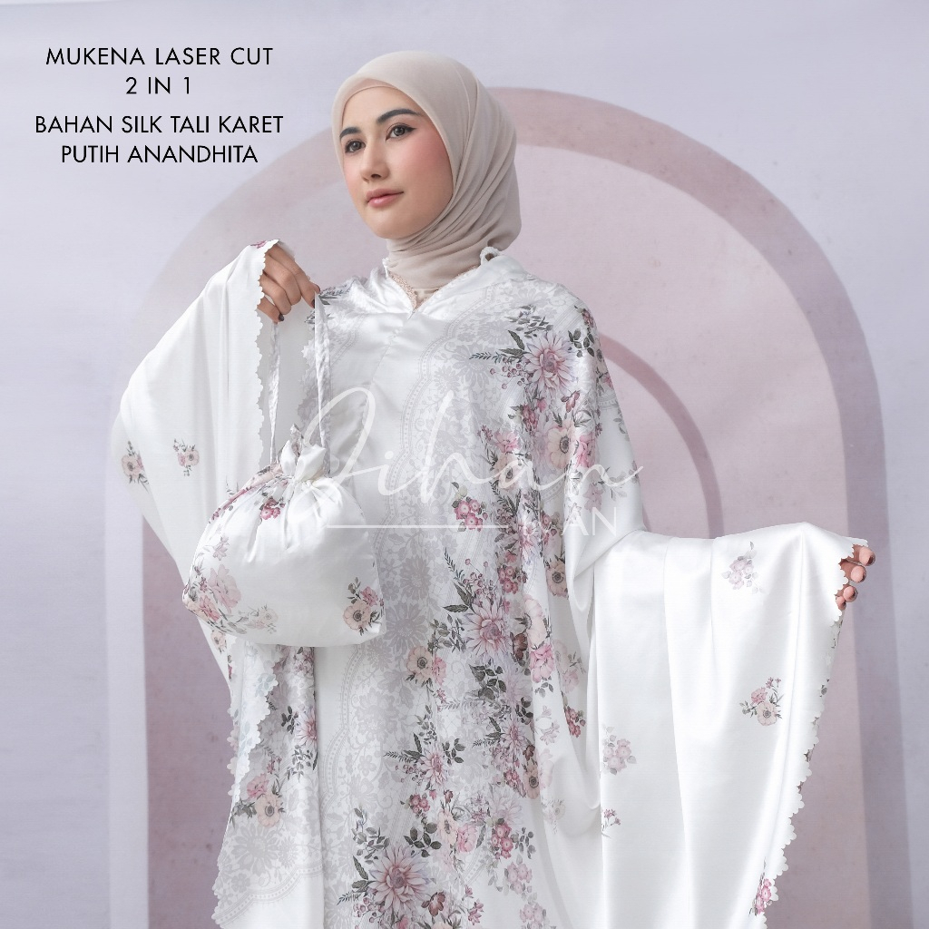 Jual Mukena Laser Cut 2 in 1 Mukena Silk Premium Motif Mukena ...