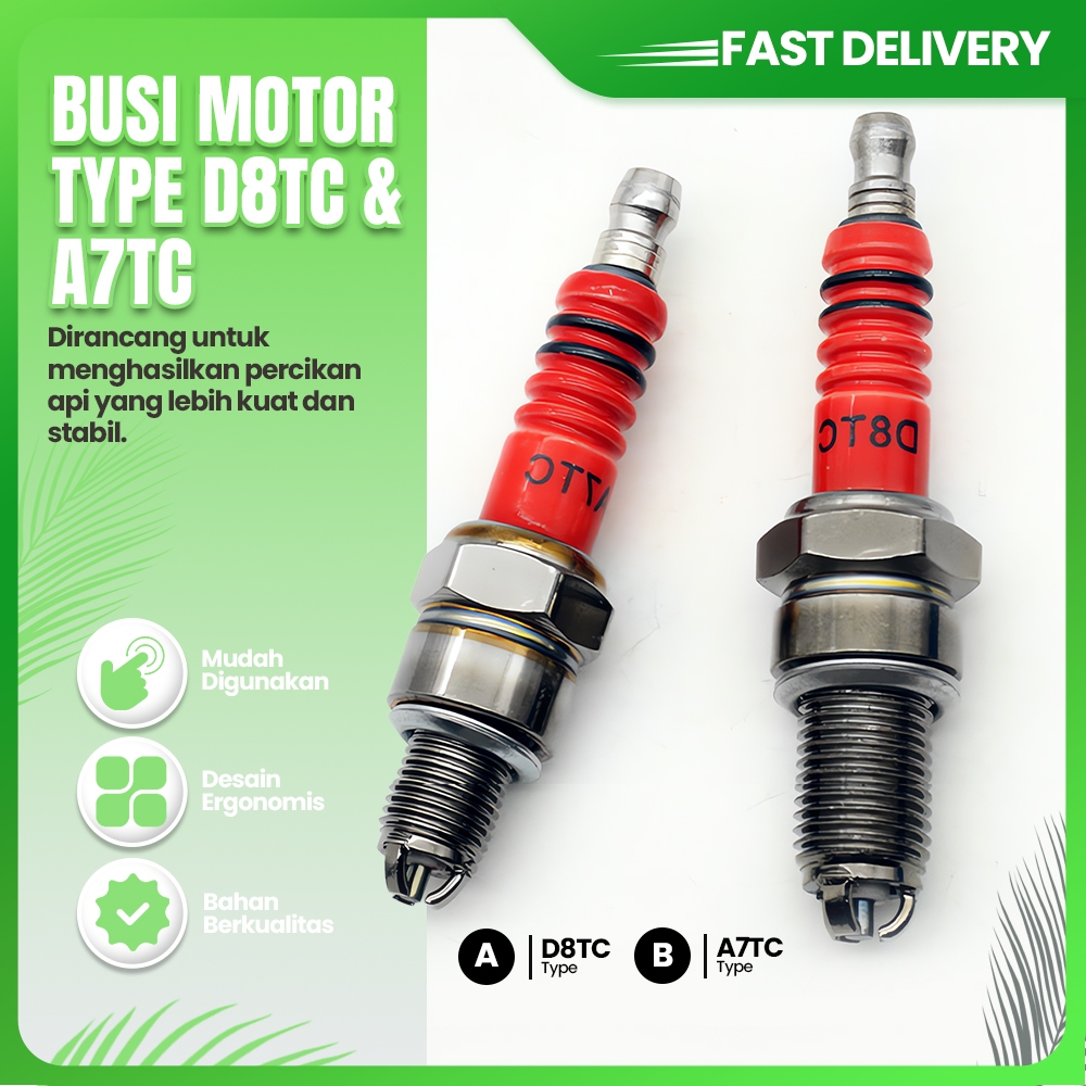 Jual Busi Motor Racing Kaki 3 A7TC D8TC Spark Plug Honda C 90 70 ...
