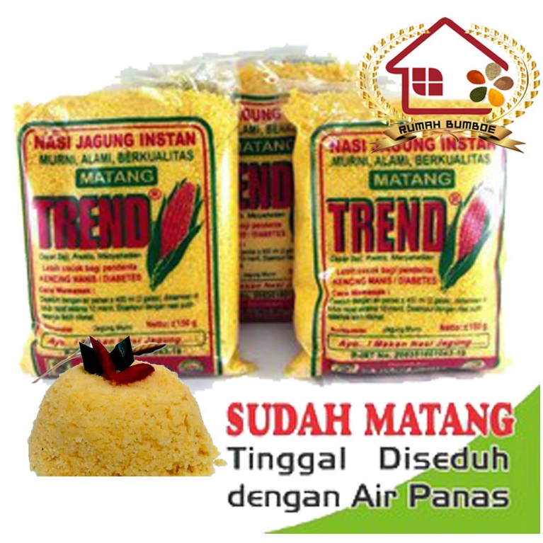 Jual (10 pcs x 150 gr) TREND Nasi Jagung Ampok Siap Saji Makanan Putih ...