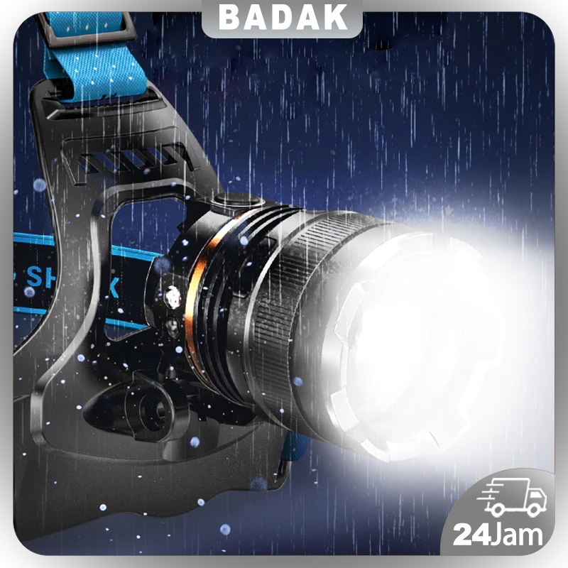 Jual Smiling Shark K225B Headlamp Outdoor Senter Kepala 300 Watt Super ...