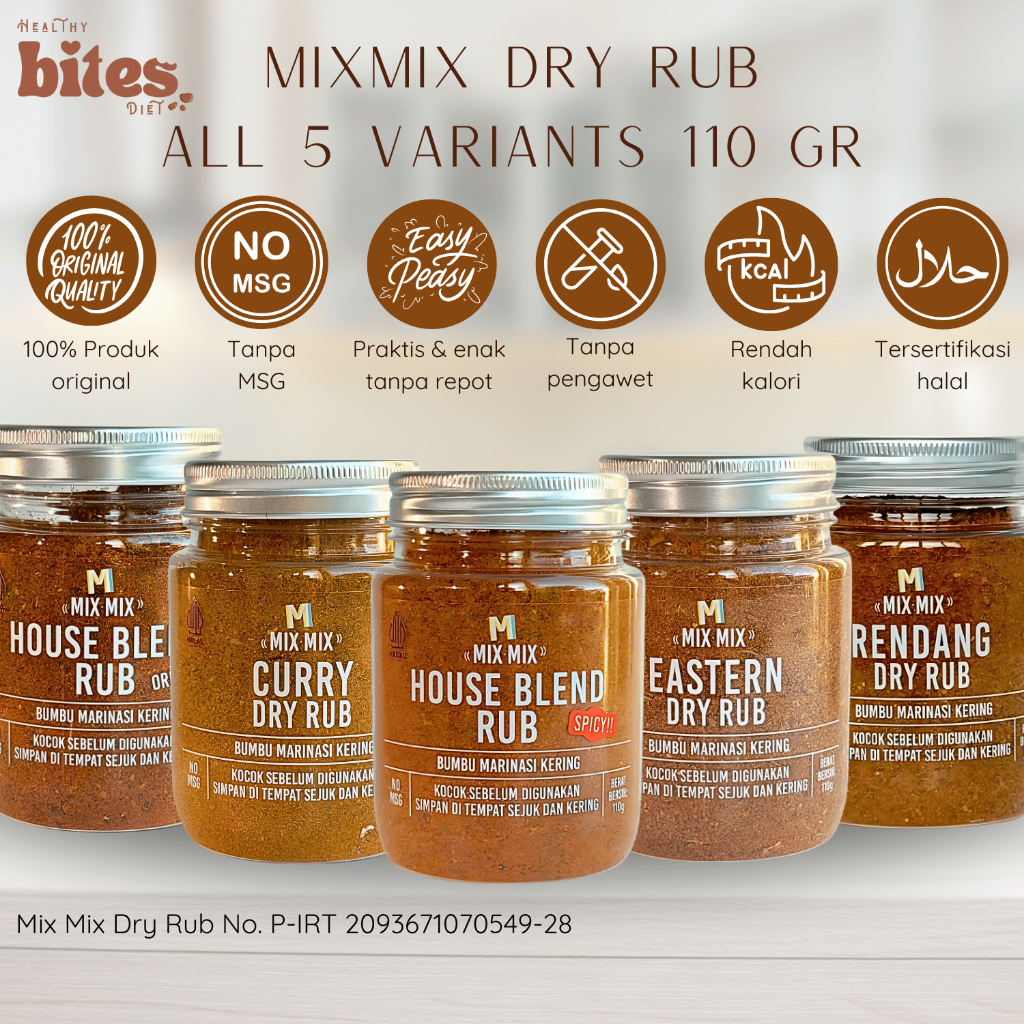 Jual MixMix Dry Rub 110gr | Bumbu Marinasi Instan Rendah Kalori Bubuk ...