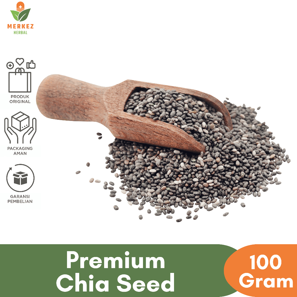 Jual Chia Seed Organic 100 Gram Black Chia Seeds Untuk Diet Original ...