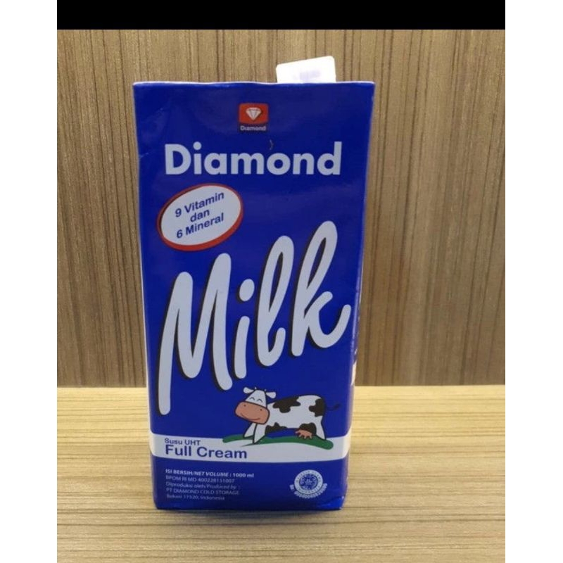 Jual SUSU UHT FULL CREAM DIAMOND/FULL CREAM GRANDAIRY 1LT | Shopee ...