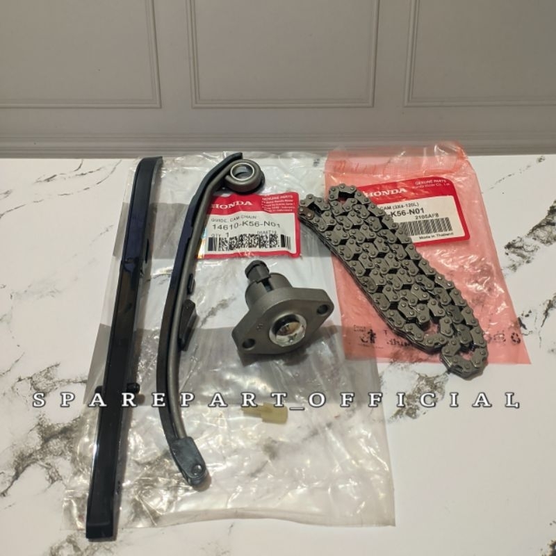 Jual Rantai Keteng+Karet Tensioner+Tonjokan Keteng K56 Honda Motor CB ...