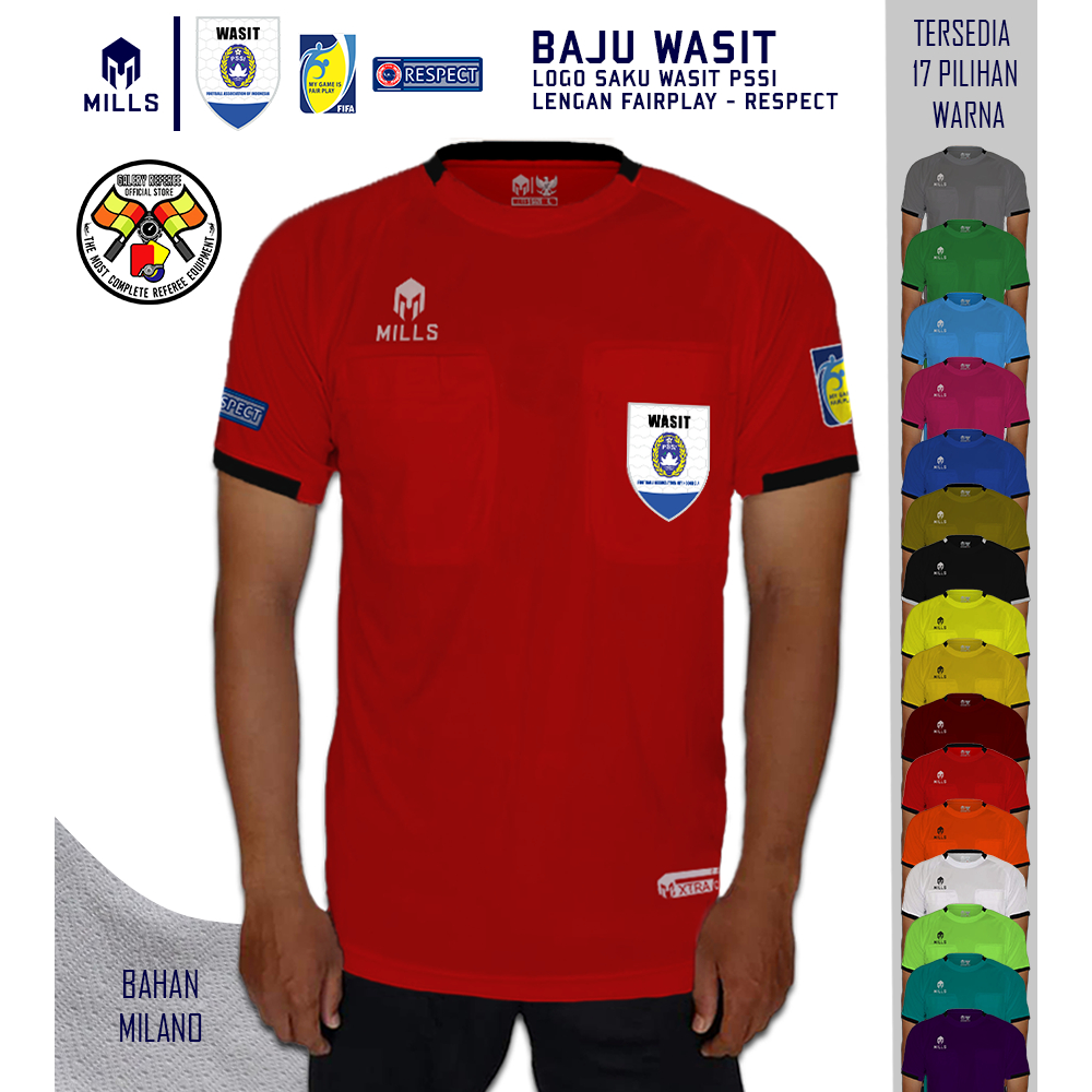 Jual BAJU WASIT Model MILLS - 3 LOGO ( 17 WARNA ) | Shopee Indonesia