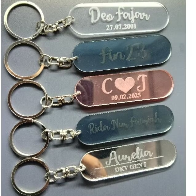 Jual Gantungan Kunci / GANCI / Custom Bentuk Persegi Panjang Sudut ...