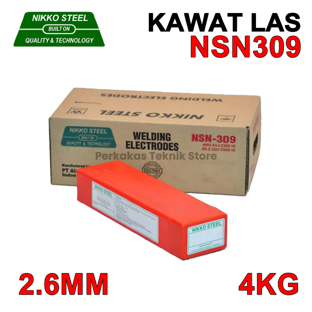 Jual Kawat Las 2.6mm NSN309 NIKKO STEEL 2.6 X 350 Elektroda NSN 309 2.6 mm Welding Listrik 2.6 ...