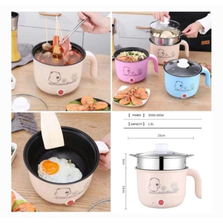 Jual BM-221 Panci Listrik Lapisan Keramik 1,8 Liter / Electrik Fry Pan Multifungsi | Shopee ...