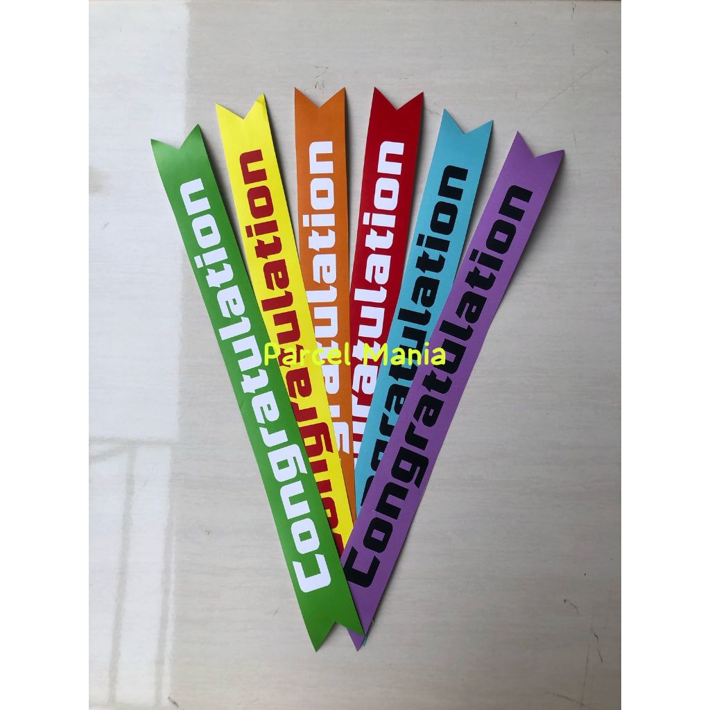 Jual Selempang Congratulation 1 Lusin Isi 12 Pcs HK Hiasan Parcel Pita ...