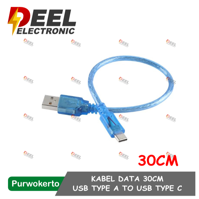 Jual KABEL DATA USB A TO TYPE C 30CM FOR CHARGING DATA WEMOS NODEMCU ...