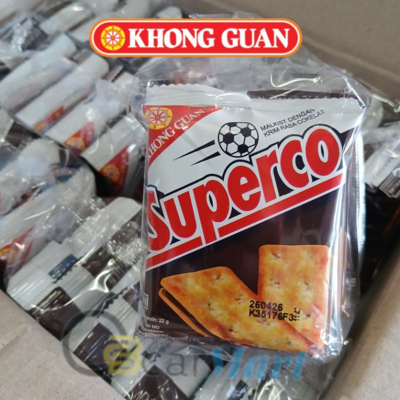 Jual Biskuit KHONG GUAN SUPERCO isi 10 Wafer Coklat Malkist Kong guan ...