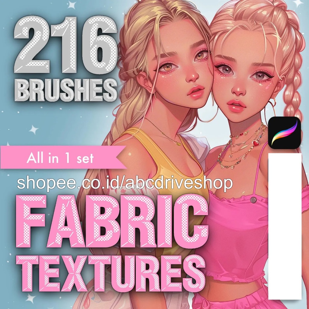 Jual Procreate Brush - 216 Fabric Textures + UPDATE Premium | Shopee Indonesia