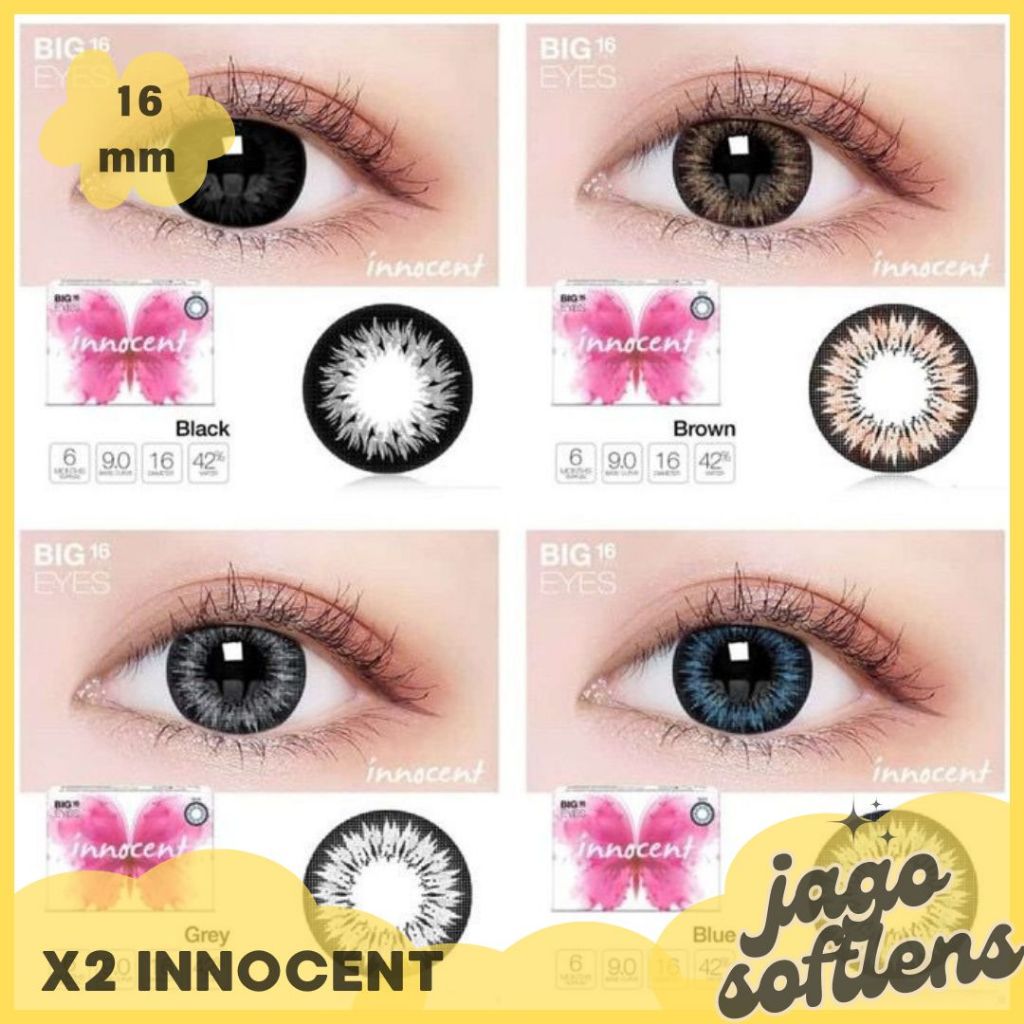Jual JAGO SOFTLENS BISA COD - SOFTLENS X2 INNOCENT 16MM BIG EYES NORMAL ...